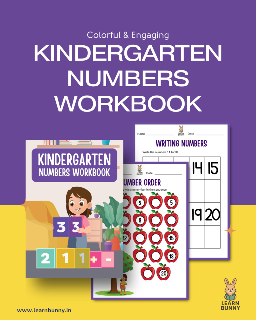 🔢 Kindergarten Numbers Workbook – Colorful & Engaging – learnbunny.in